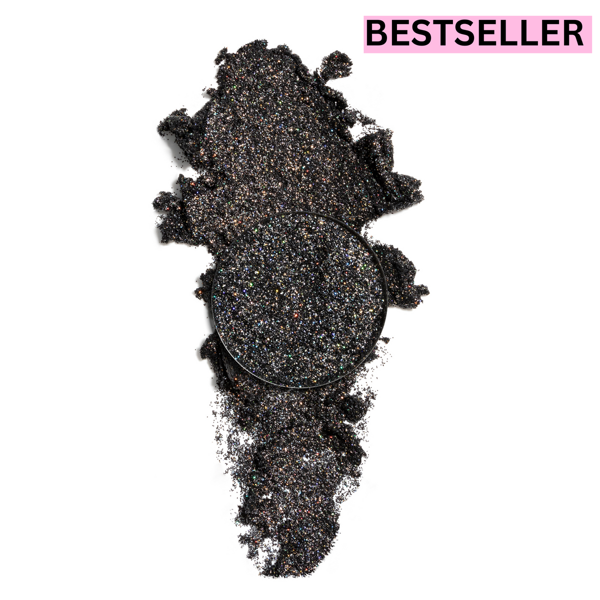 Black Holographic Pressed Glitter Eyeshadow, Highly Pigmented Vegan ...