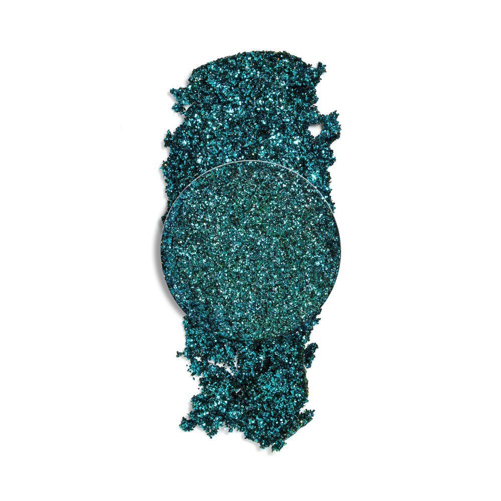 Dark Green Pressed Glitter Eyeshadow, Highly Pigmented Vegan, Cruelty ...